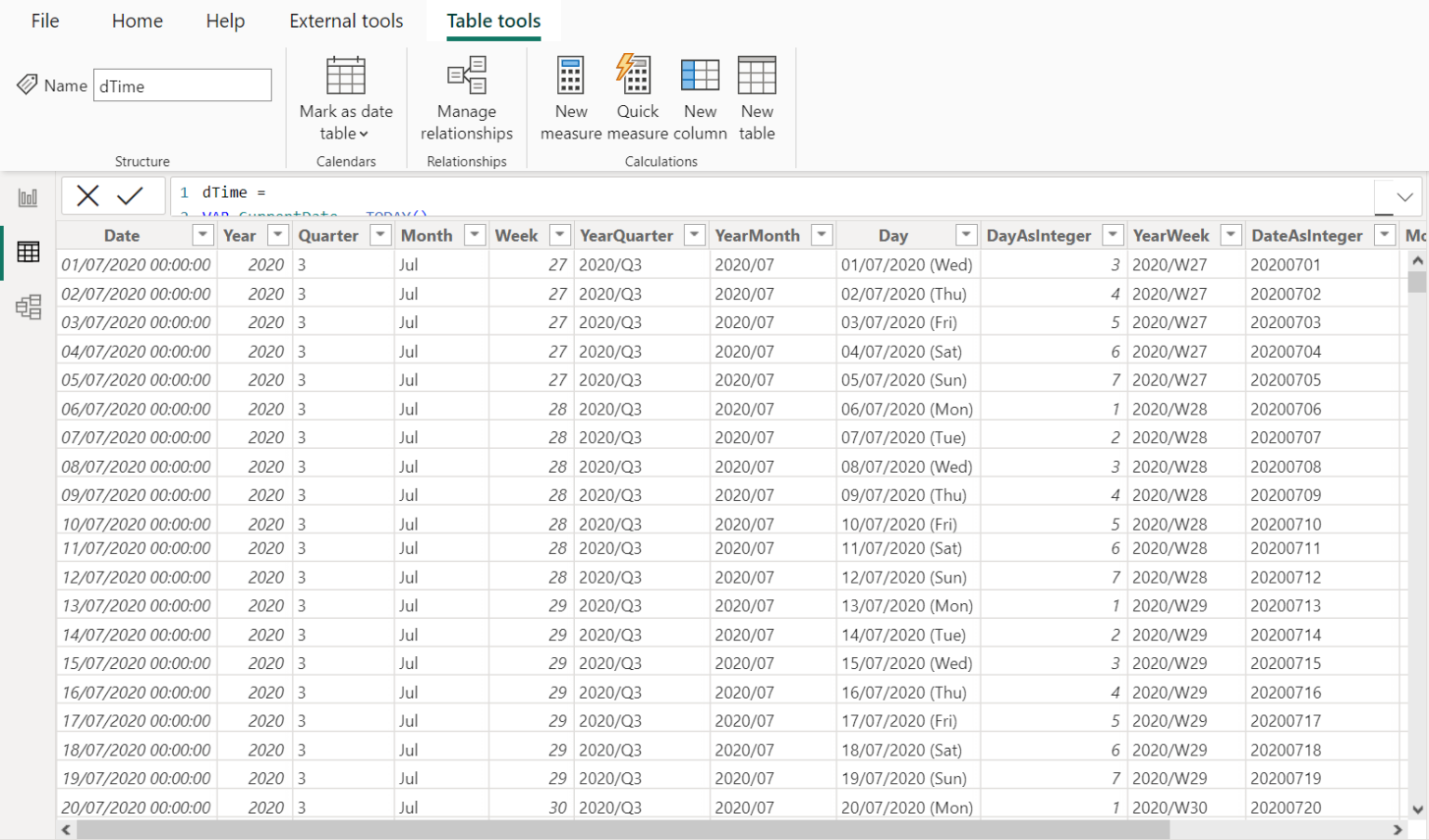 Dynamic Date Table Power Bi How To Create It Using Dax 4946